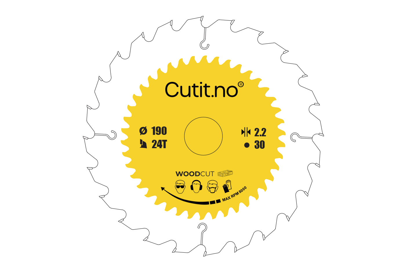 Sagblad | 190mm | 24T - Cutit.no